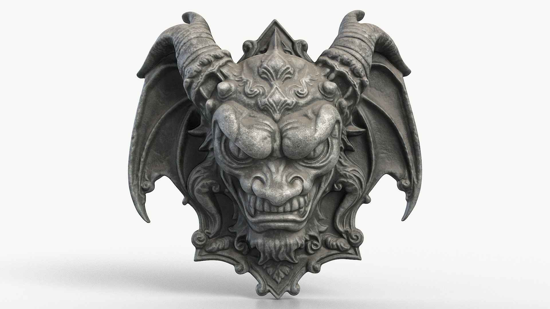 3D Gargoyle Dragon Head 3 Textured - TurboSquid 2310891