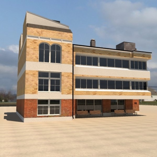 3d model office building city