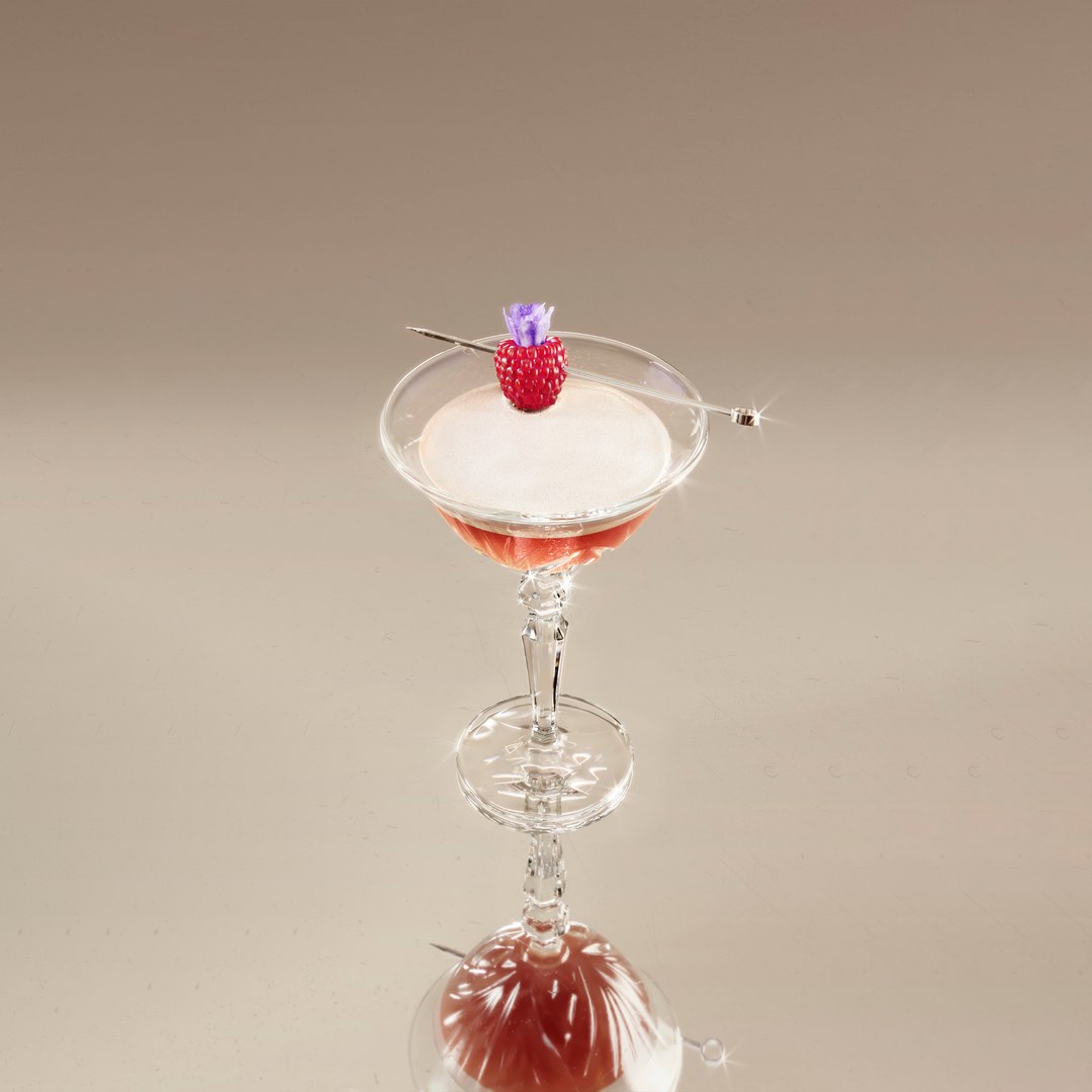 Cocktail French Martini Model - TurboSquid 1905803