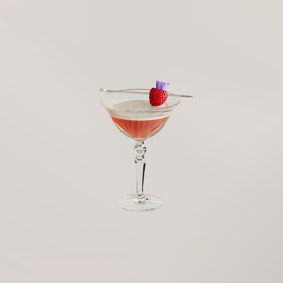 Cocktail French Martini Model - TurboSquid 1905803