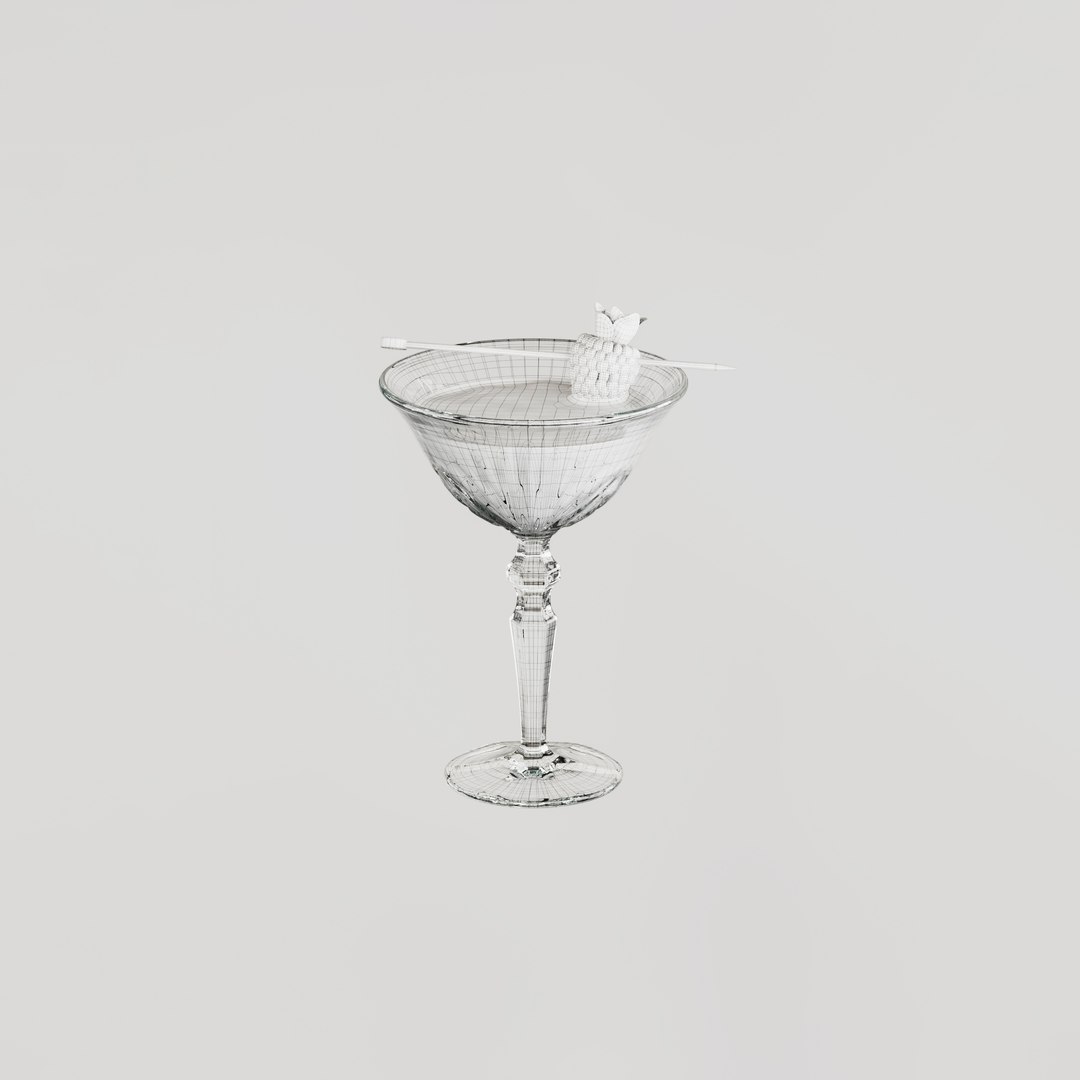 Cocktail French Martini Model - TurboSquid 1905803