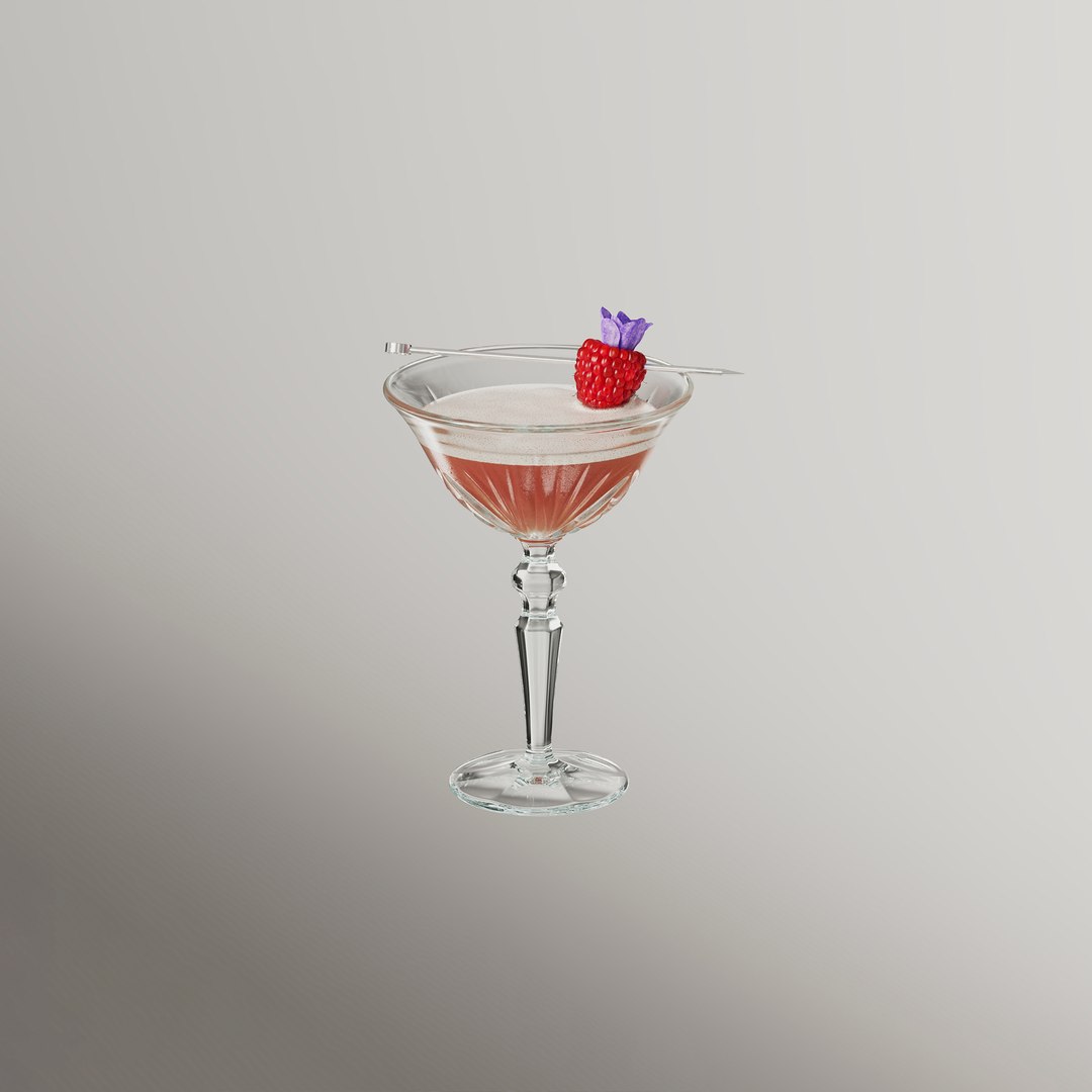 Cocktail French Martini Model - TurboSquid 1905803