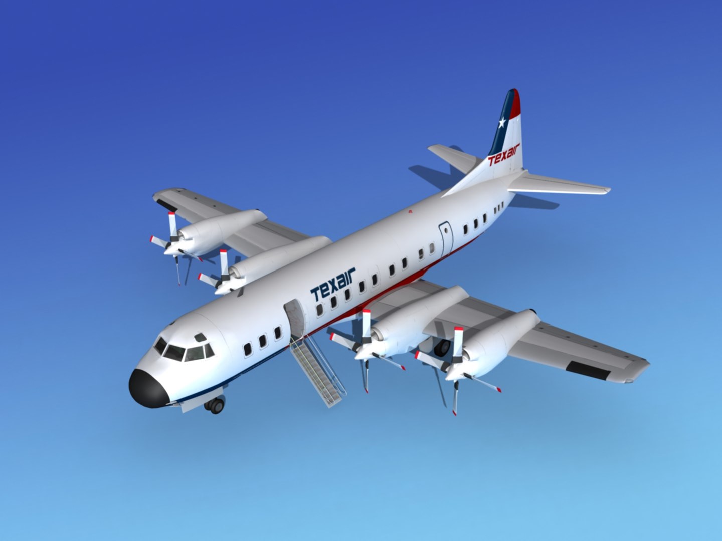 propellers l188 electra lockheed 3d model