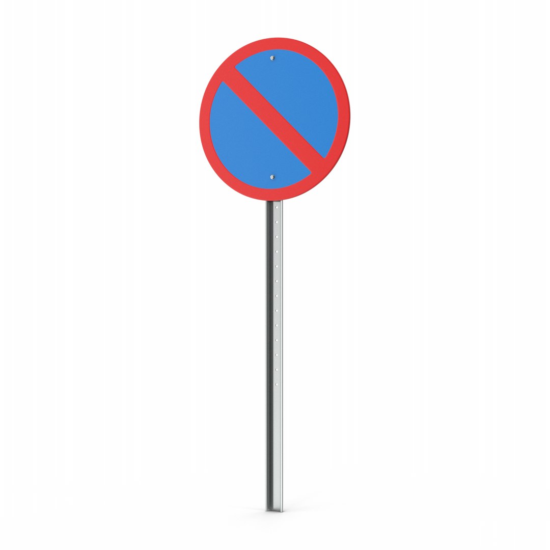3D Road Sign No Waiting - TurboSquid 2044200