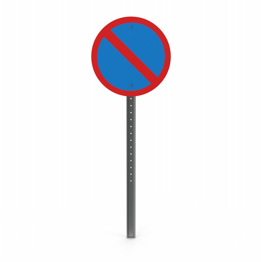 3D Road Sign No Waiting - TurboSquid 2044200
