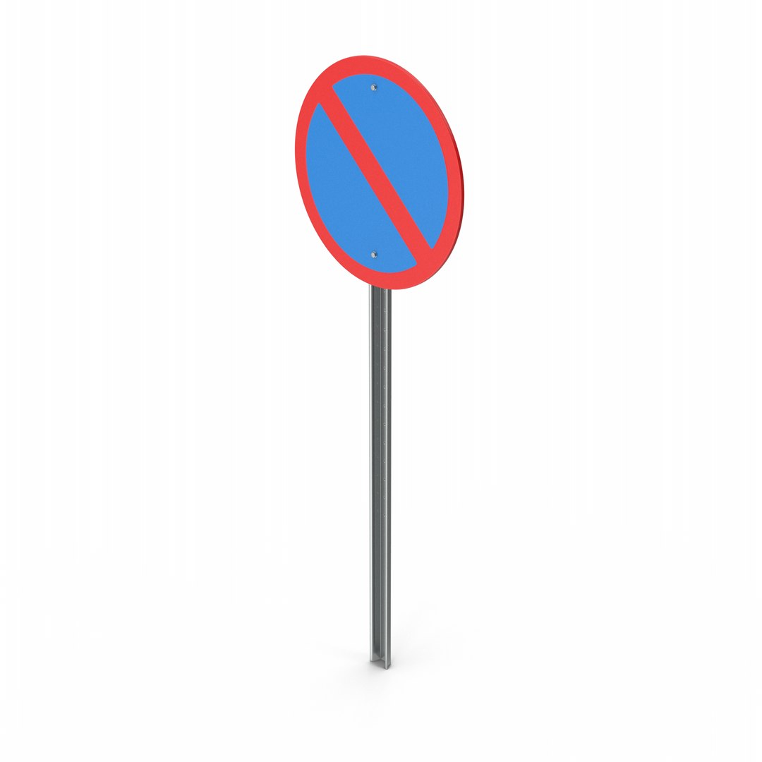 3D Road Sign No Waiting - TurboSquid 2044200
