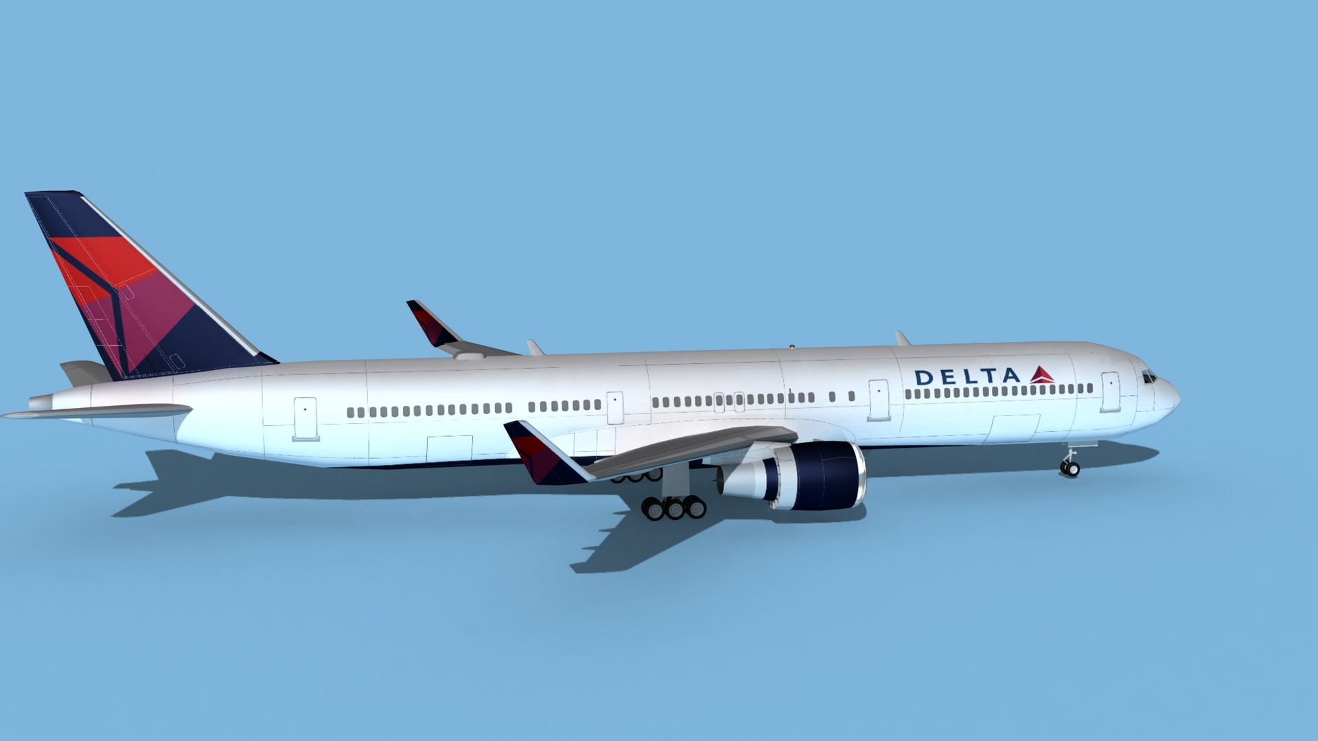 Boeing 767-400 Delta 3 3D - TurboSquid 1912354