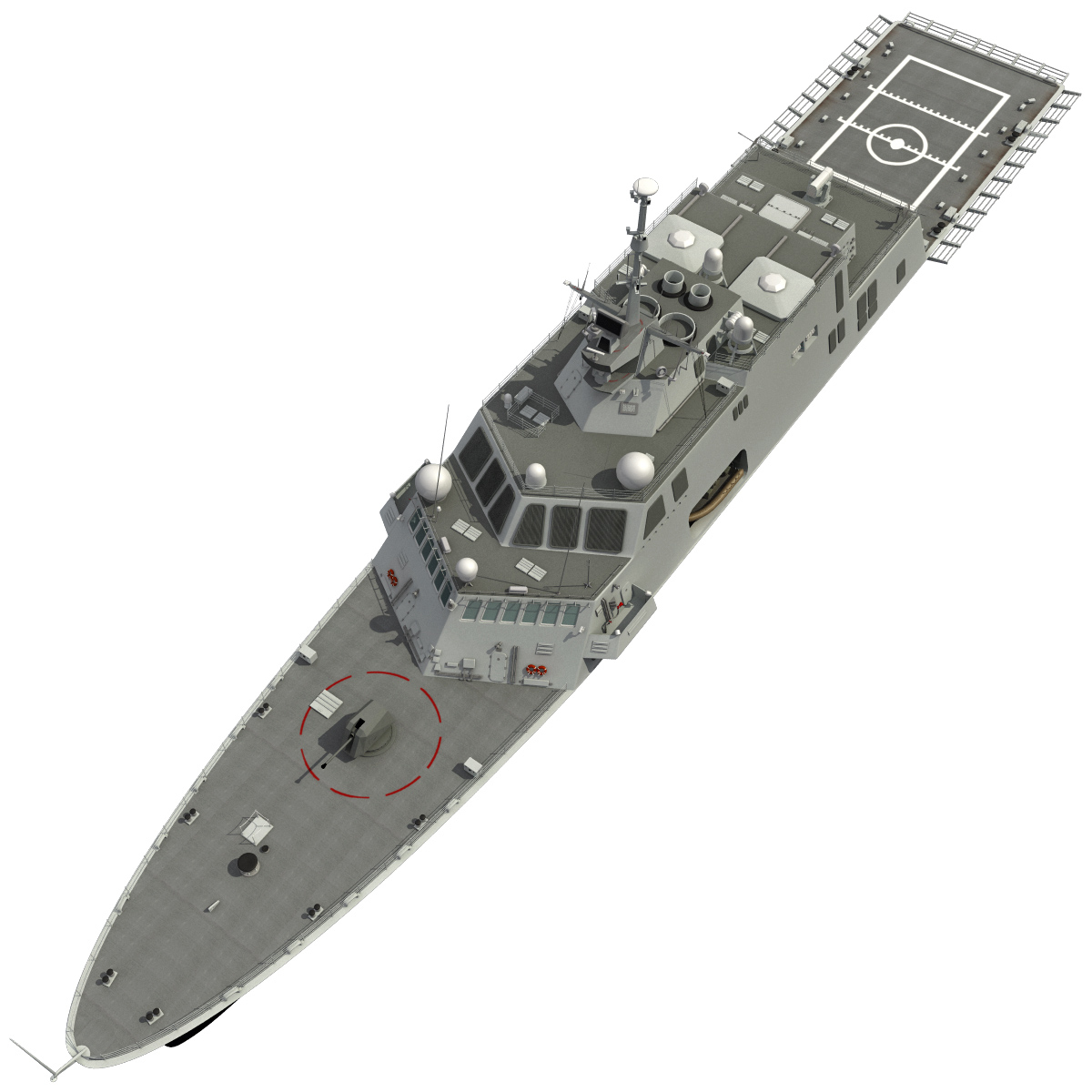 littoral combat ship uss 3d model