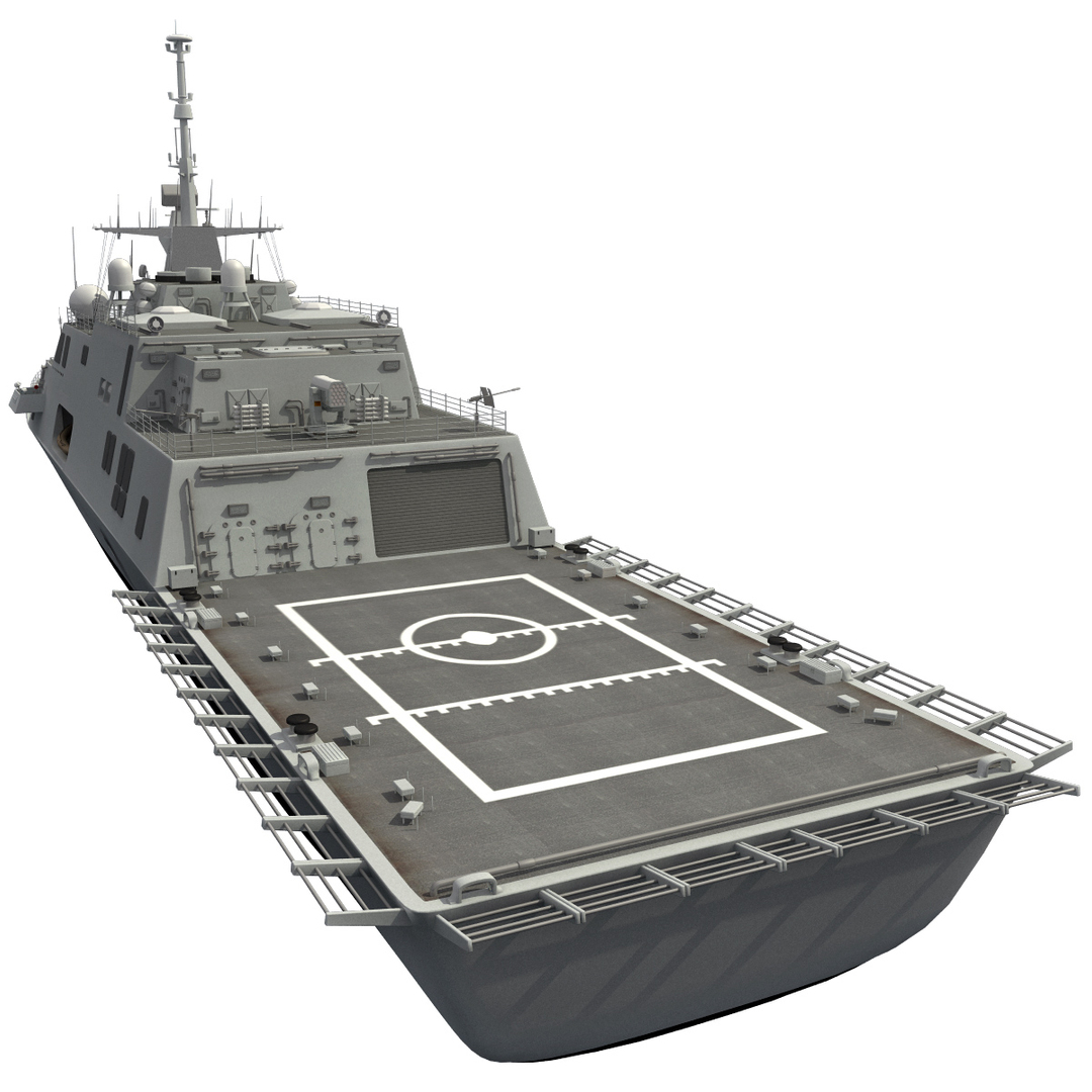 littoral combat ship uss 3d model