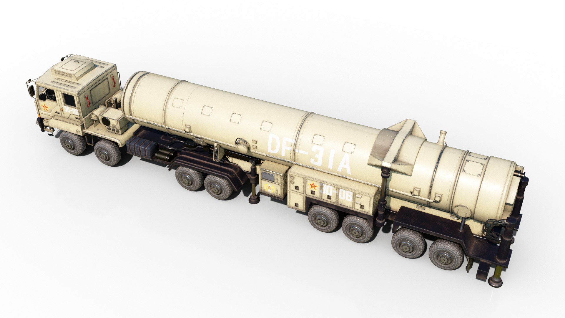 3D 4 Coatings Of DF-31A CSS-10 DF31A Ballistic Missile Launcher ...