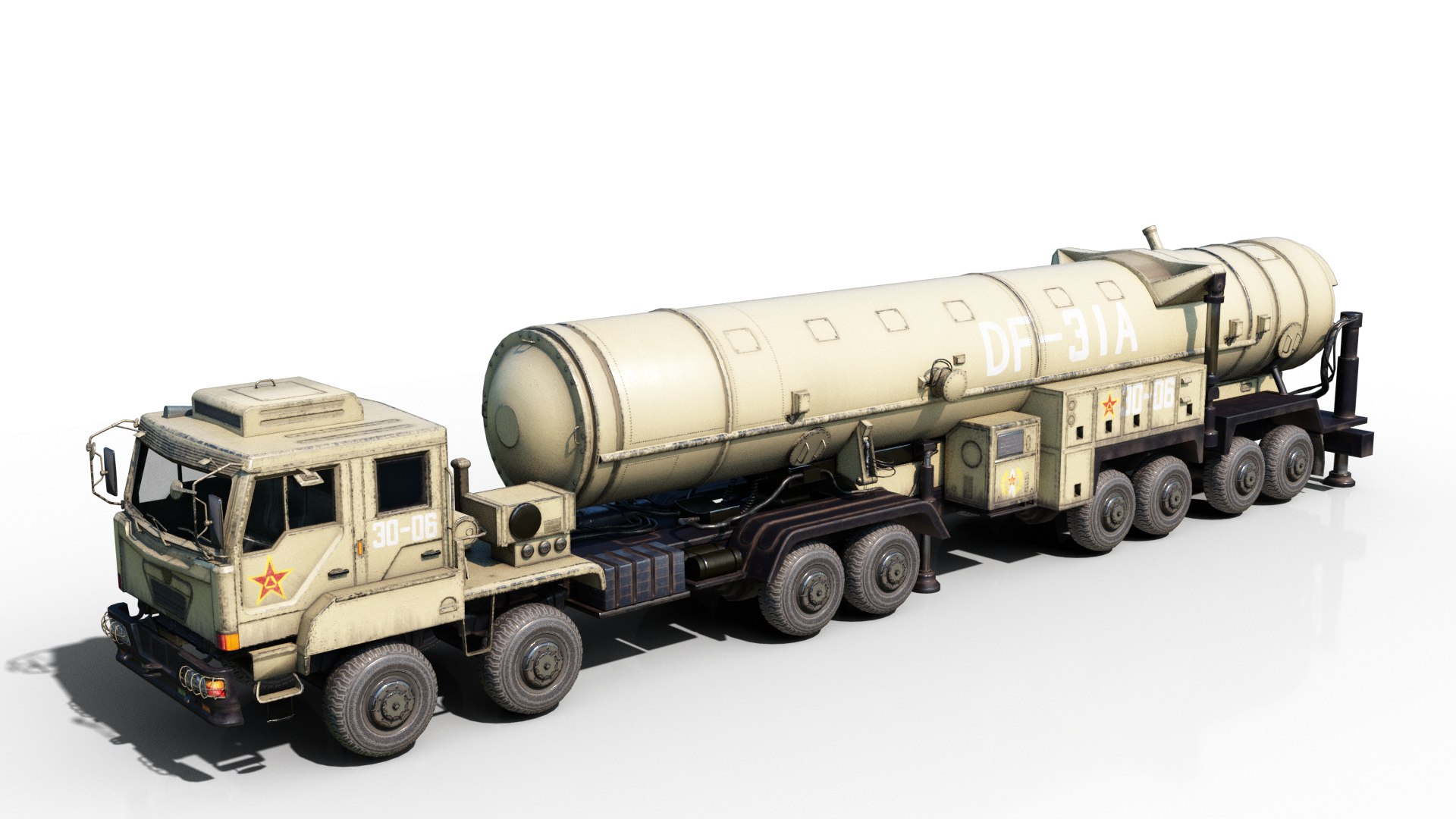 3D 4 Coatings Of DF-31A CSS-10 DF31A Ballistic Missile Launcher ...