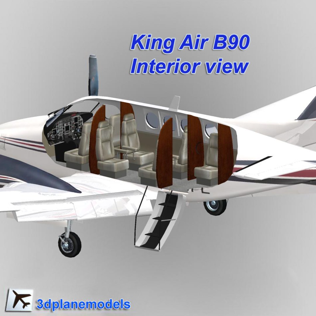 Beechcraft C90 King Air 3d Model