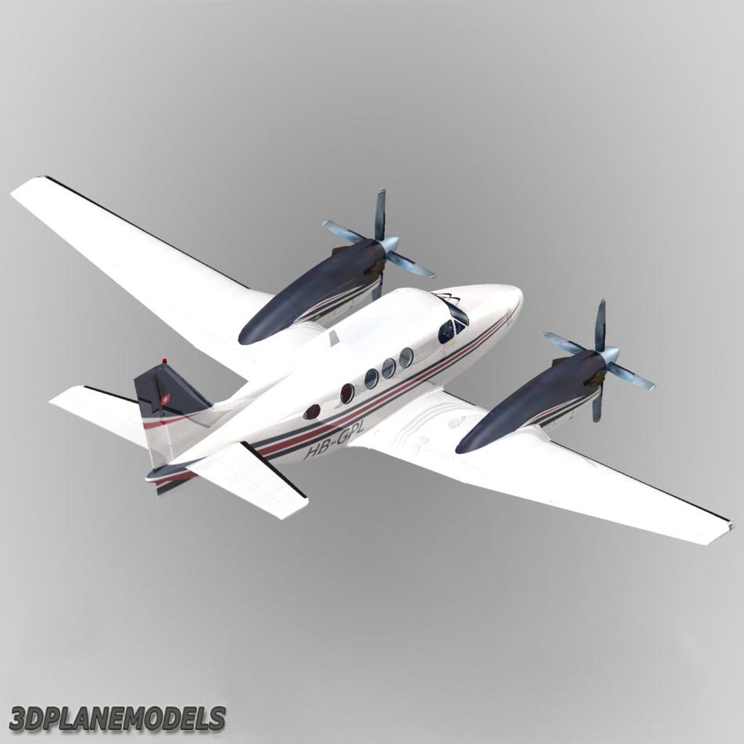 Beechcraft C90 King Air 3d Model