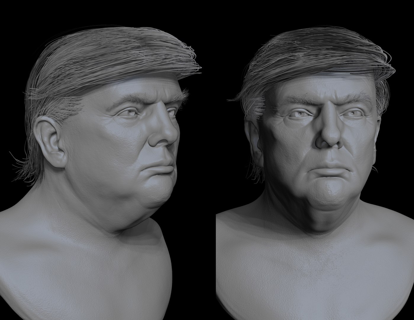 Donald Trump Bust Sculpt 3D Model - TurboSquid 1459616