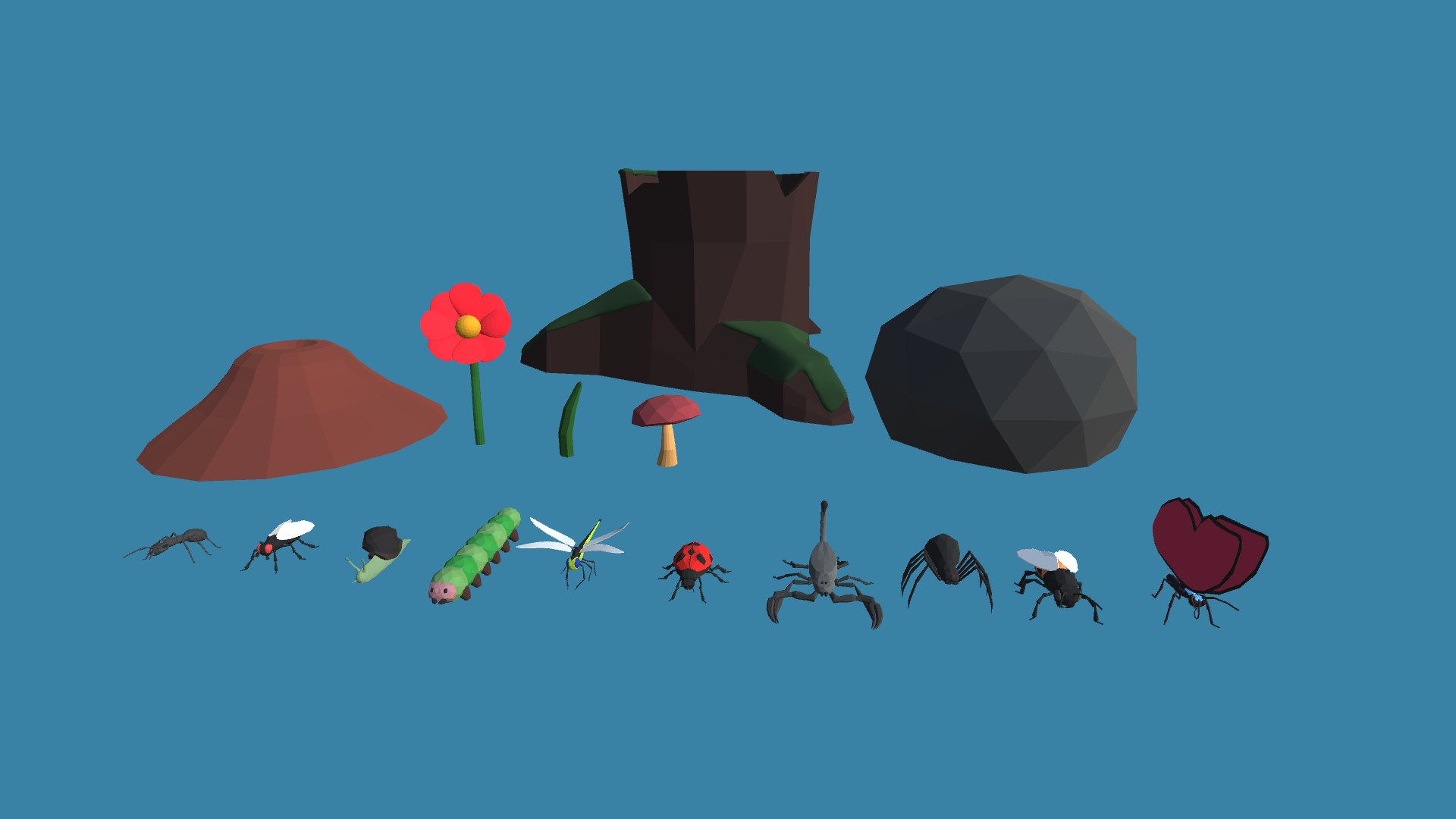 9t5 Low Poly Insects 3D - TurboSquid 1792721