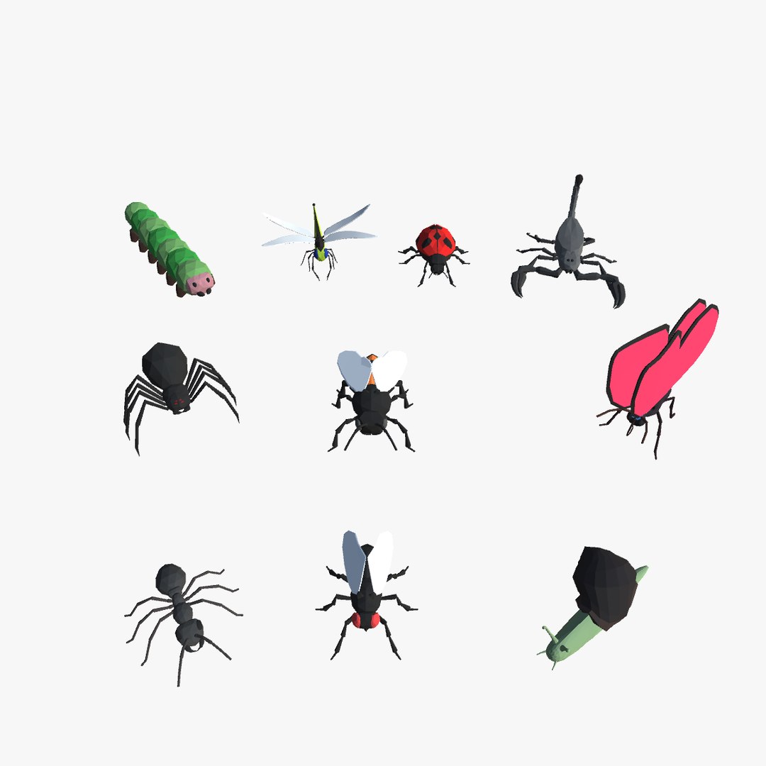 9t5 Low Poly Insects 3D - TurboSquid 1792721