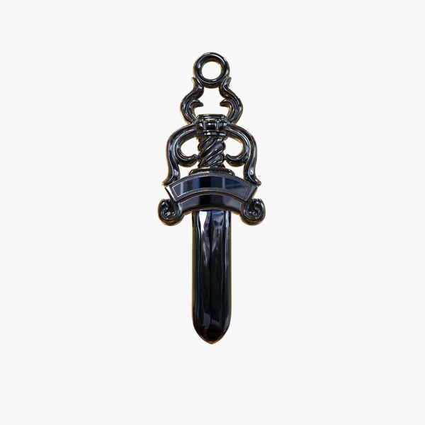 Dagger pendant fancy 3D model - TurboSquid 1983373