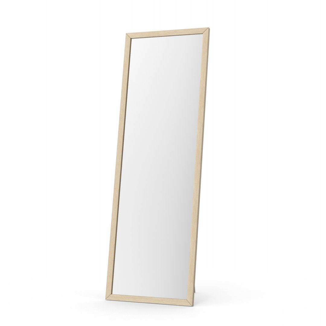 3D model Standing Mirror With Wooden Frame - TurboSquid 2113235