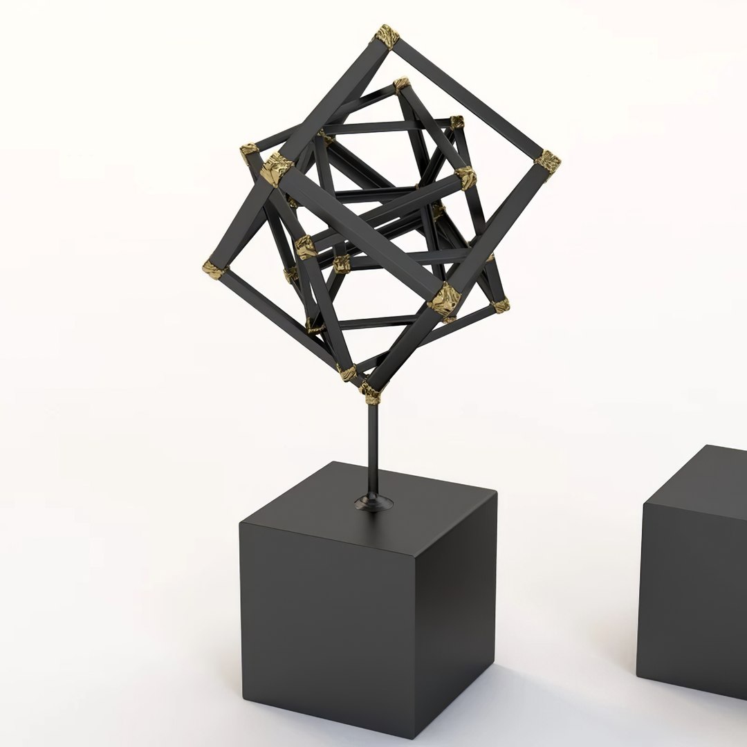 3D Tilted Cube Sculptures By DwellStudio - TurboSquid 1962020