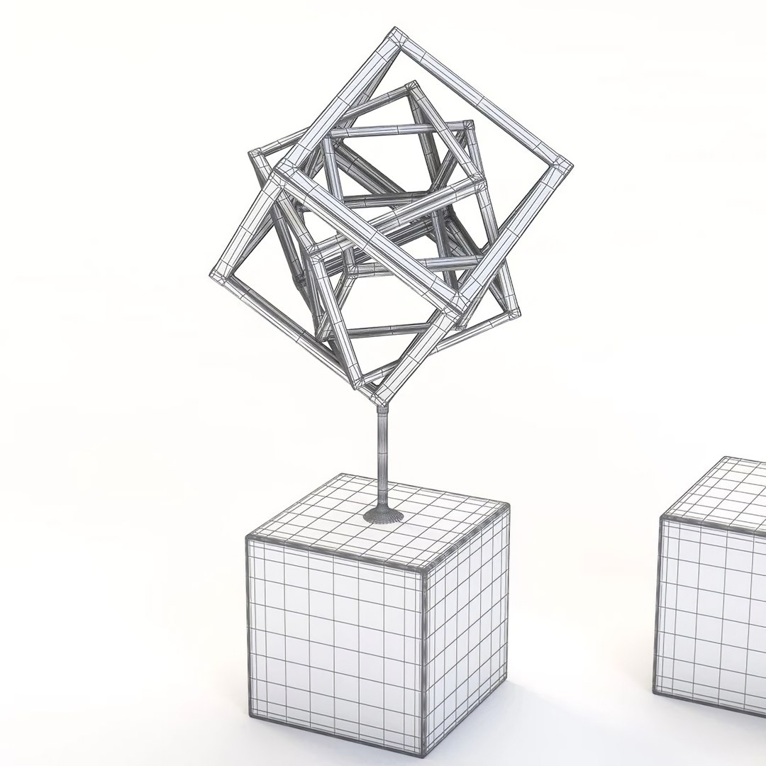 3D Tilted Cube Sculptures By DwellStudio - TurboSquid 1962020