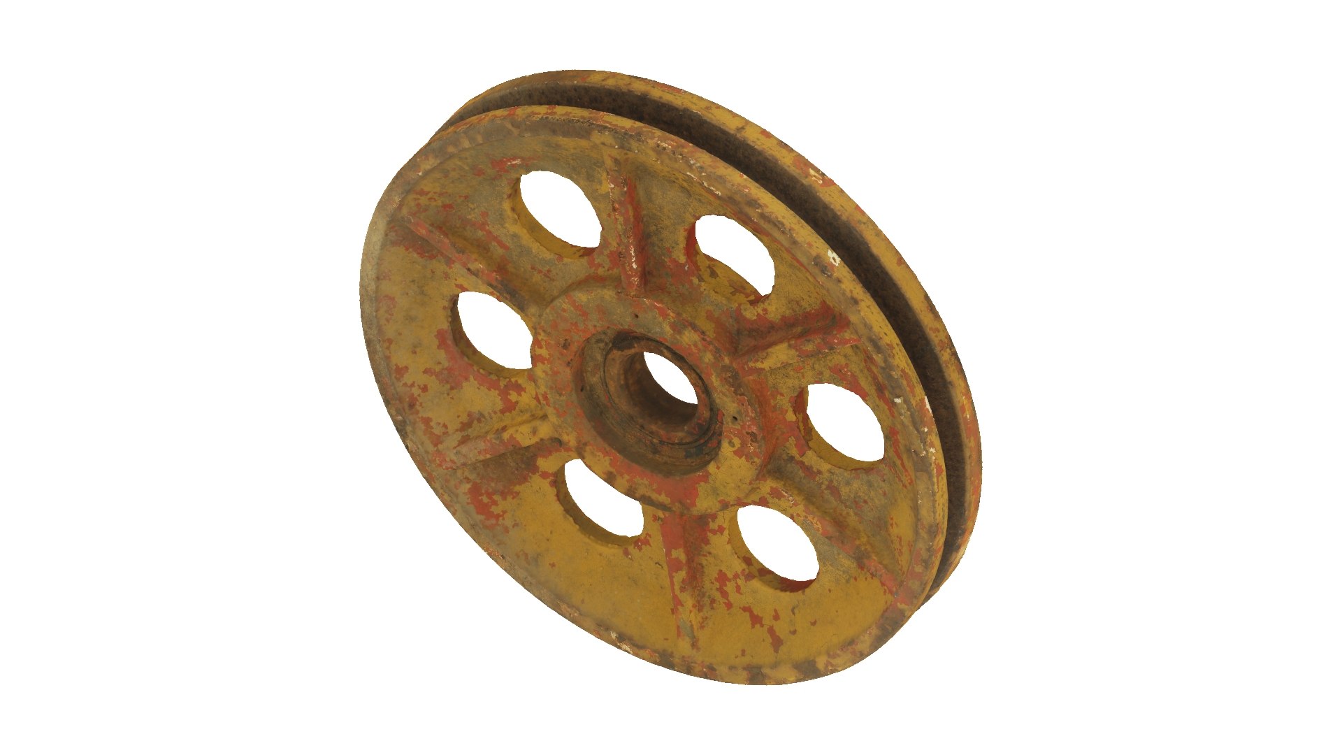 Old Rusted Pulley Wheel Raw Scanned 3D Model - TurboSquid 1781942