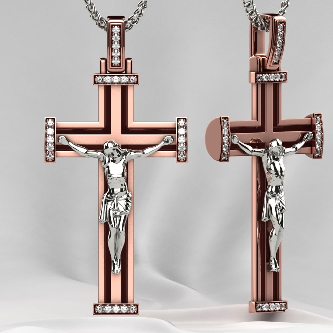 Gold Cross With Jesus 3D Model - TurboSquid 1778812