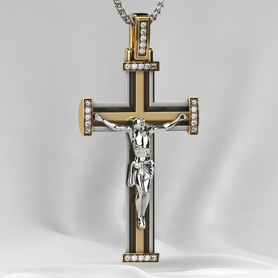 Gold Cross With Jesus 3D Model - TurboSquid 1778812