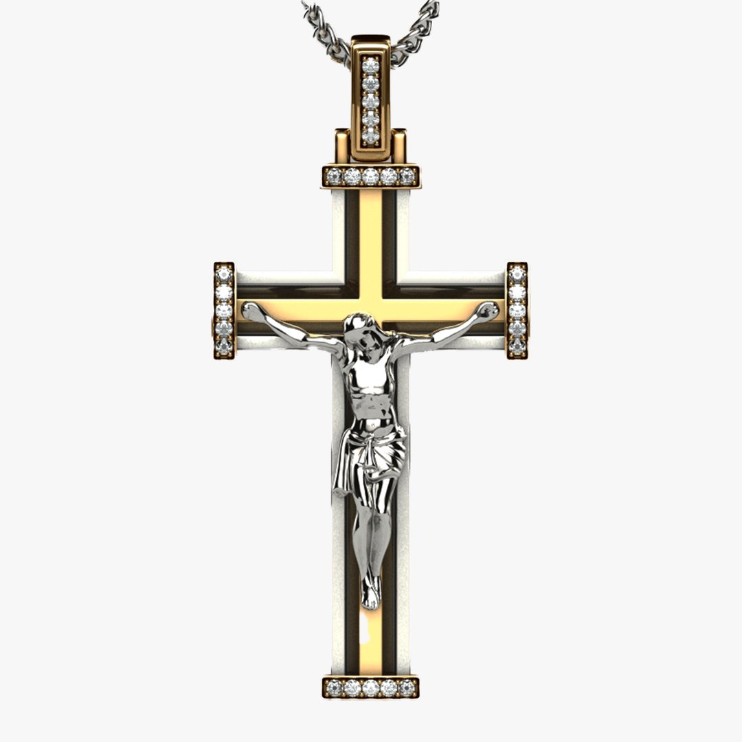 Gold Cross With Jesus 3D Model - TurboSquid 1778812