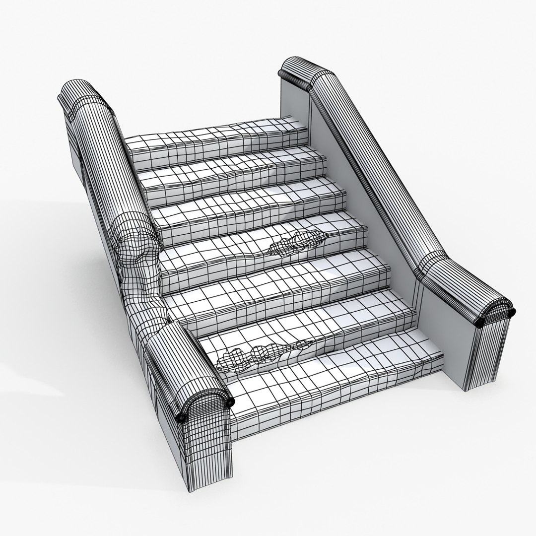 Realistic Stairs 3ds