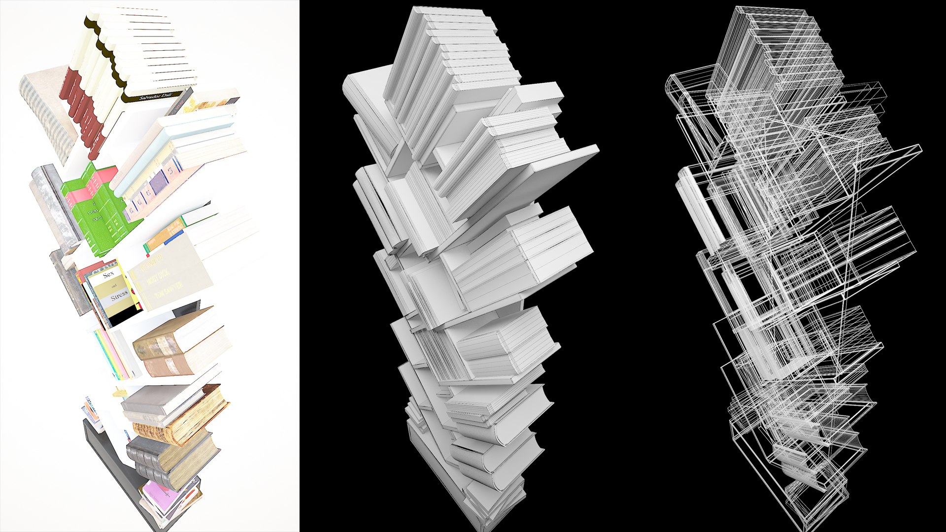 Bookshelf Tree Of Knowledge With Books Model - TurboSquid 1876215