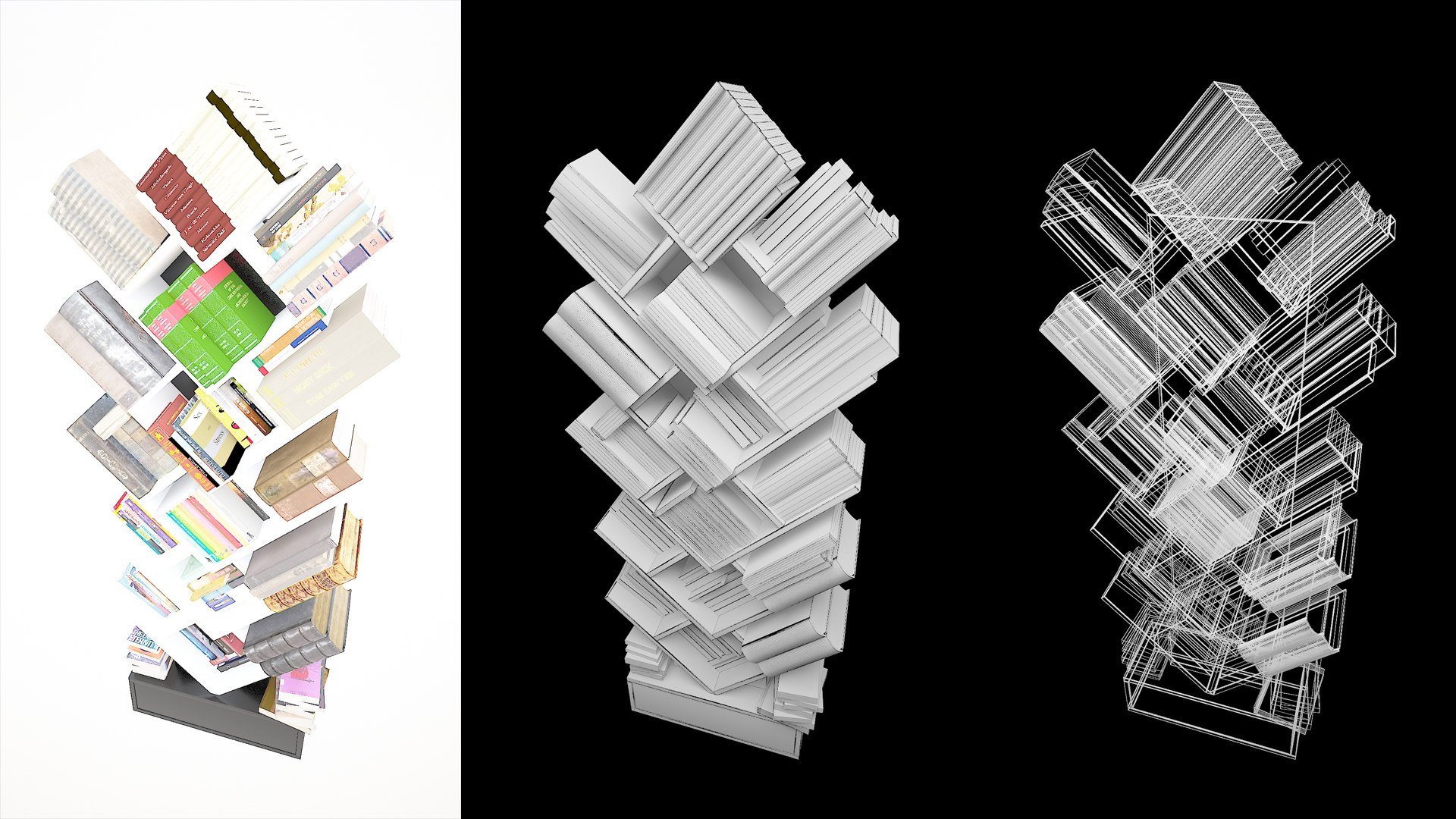 Bookshelf Tree Of Knowledge With Books Model - TurboSquid 1876215