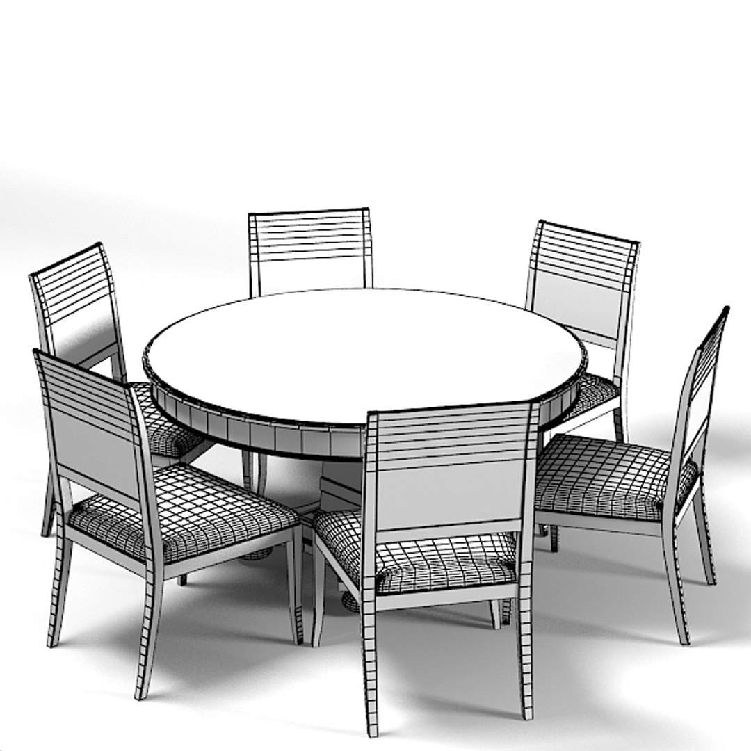 Modern Dining Table 3d Model