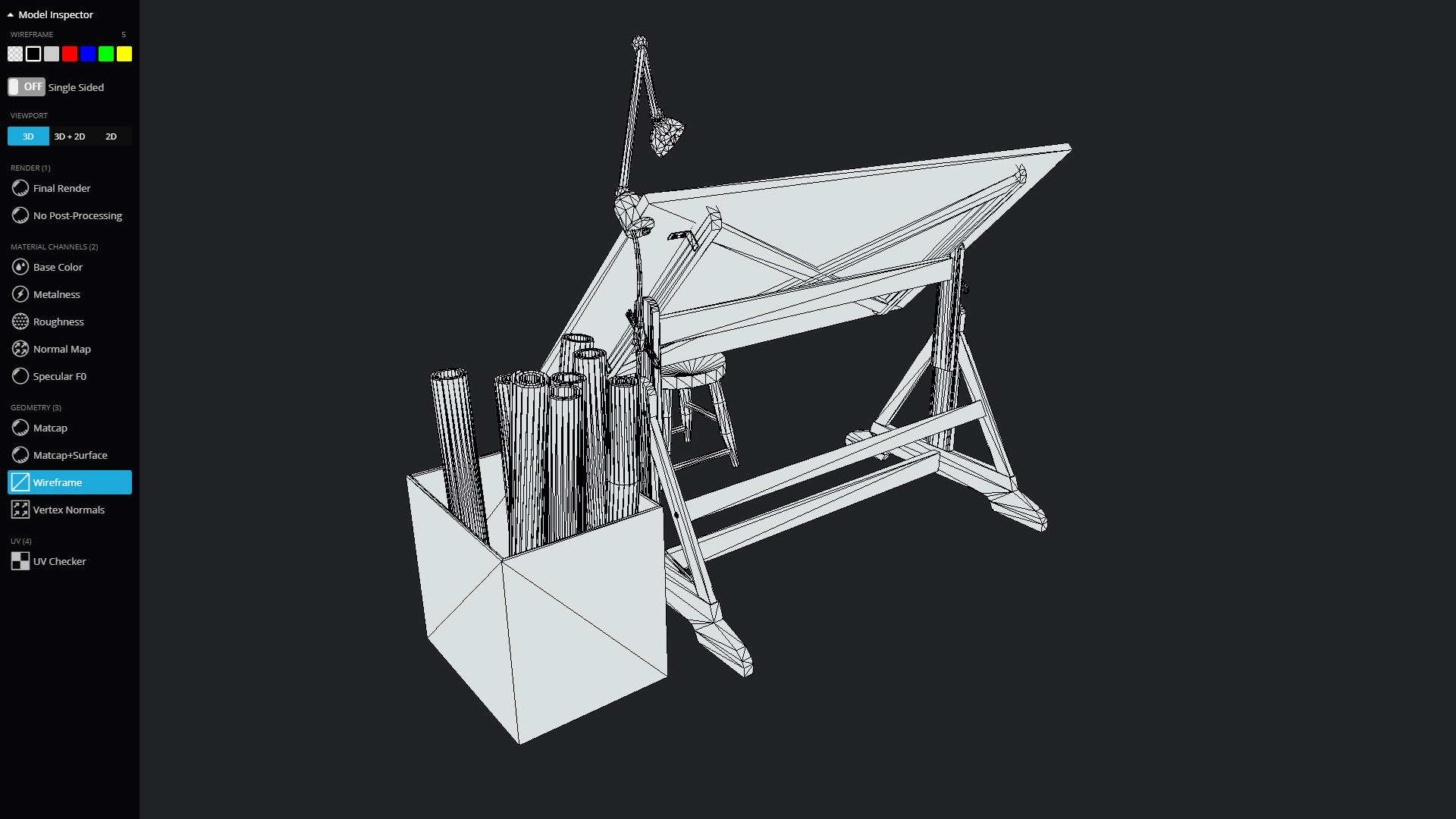 3D Model Drafting Table - TurboSquid 1386747