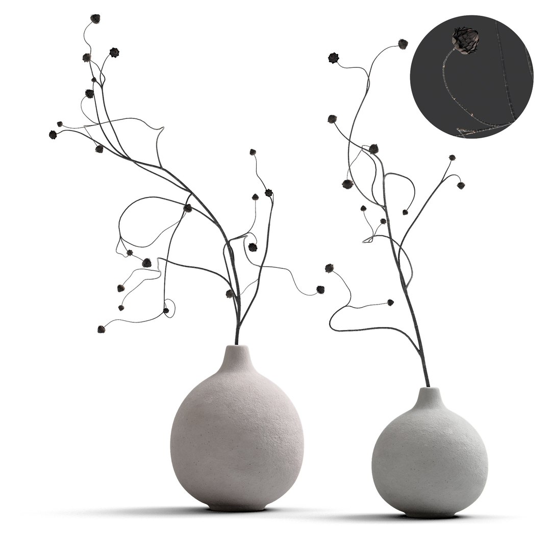 3D Decor Set 4 Vases Model - TurboSquid 2055937