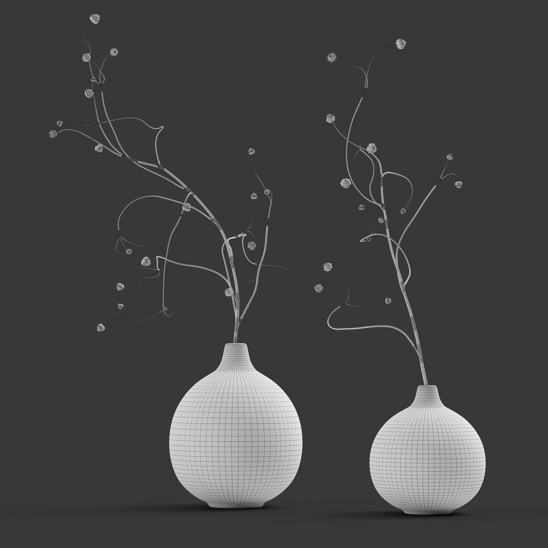 3D Decor Set 4 Vases Model - TurboSquid 2055937
