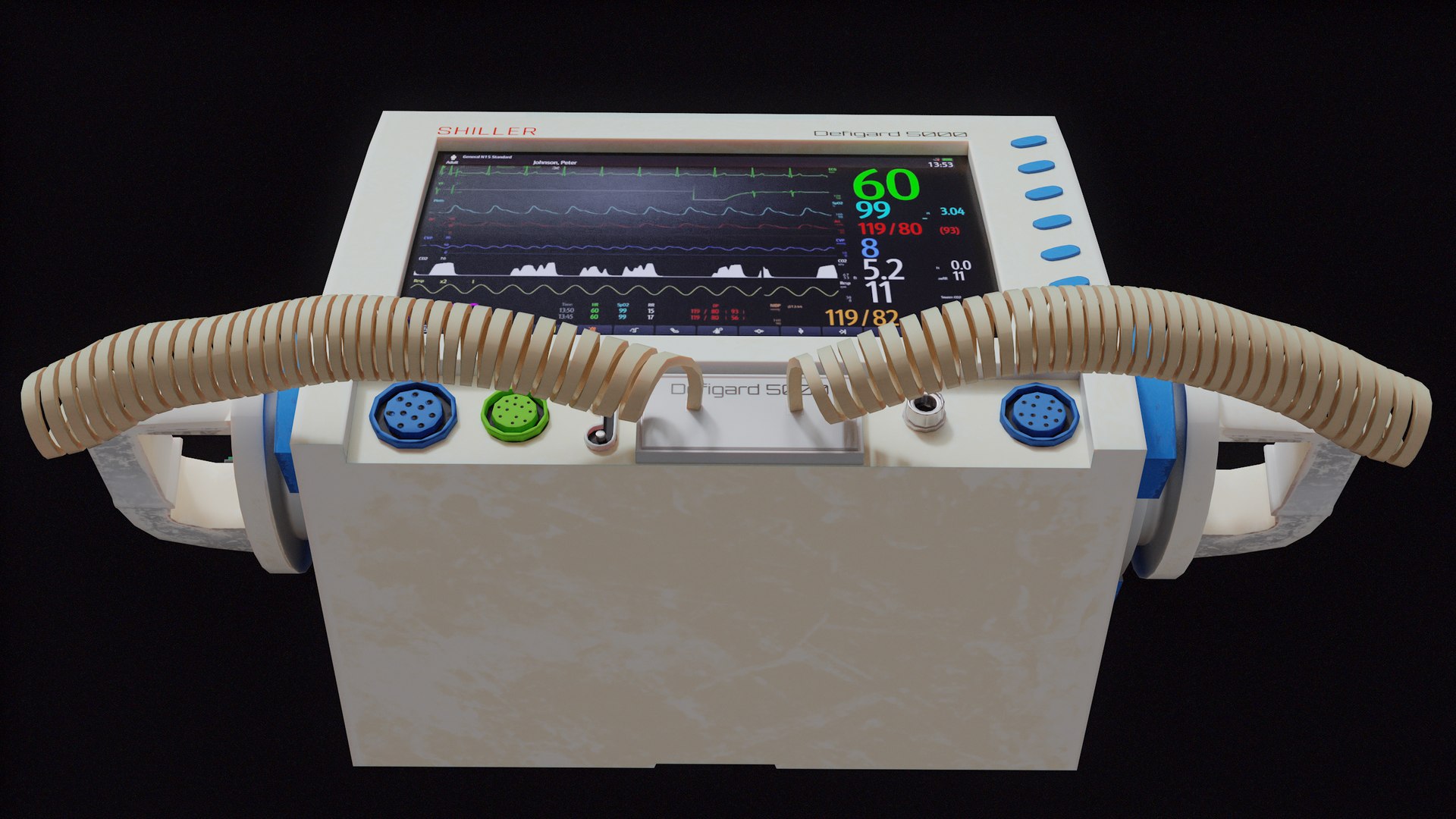 3D Model Defibrillator Schiller Defigard 5000 PBR - TurboSquid 2130537