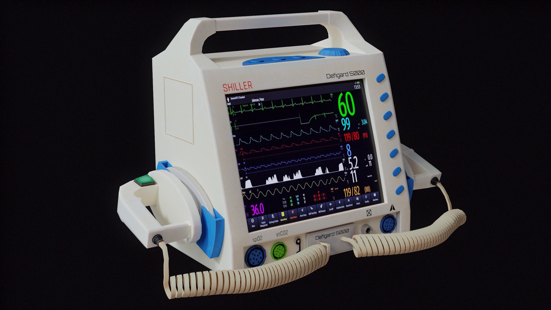 3D Model Defibrillator Schiller Defigard 5000 PBR - TurboSquid 2130537