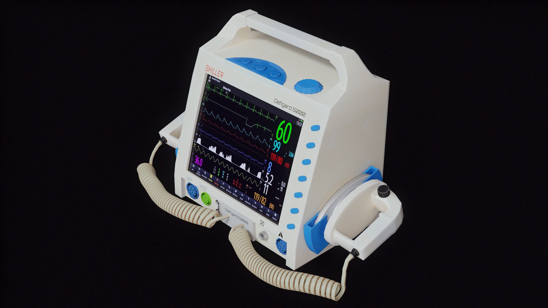 3D Model Defibrillator Schiller Defigard 5000 PBR - TurboSquid 2130537
