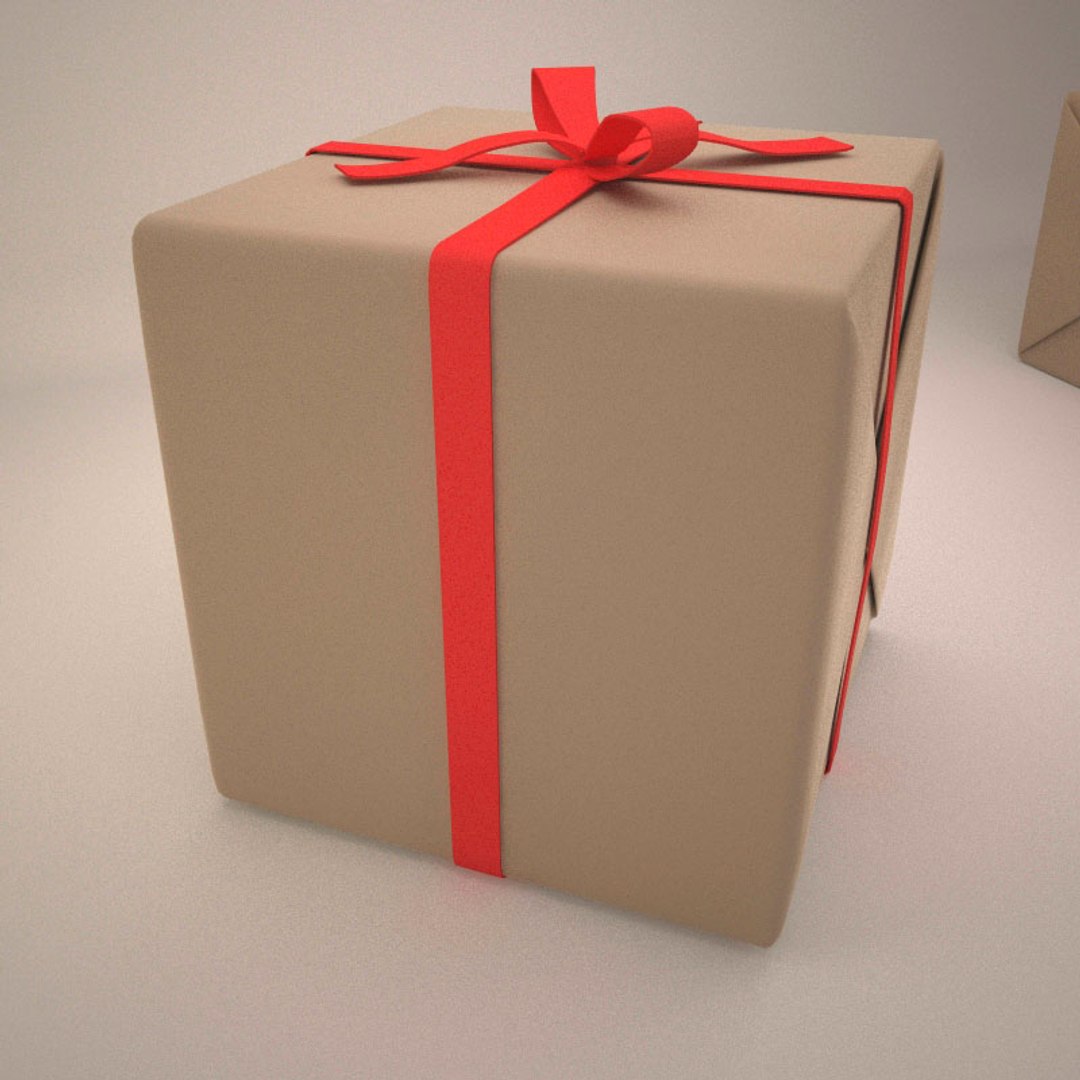 3d Gift Box Wrapped