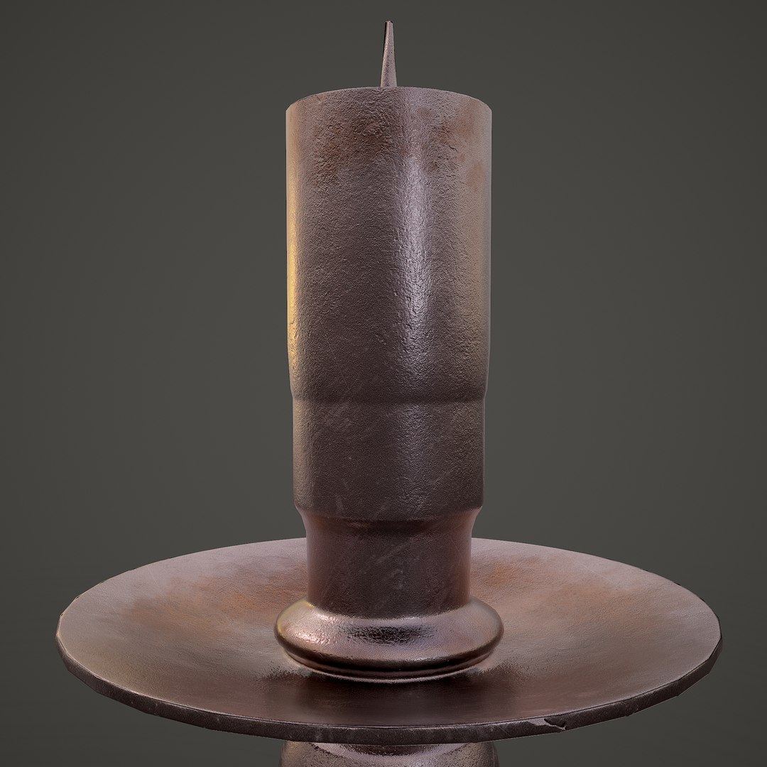 3D Medieval Candle Holder - TurboSquid 1602672