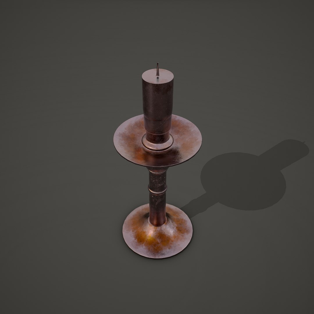 3D Medieval Candle Holder - TurboSquid 1602672