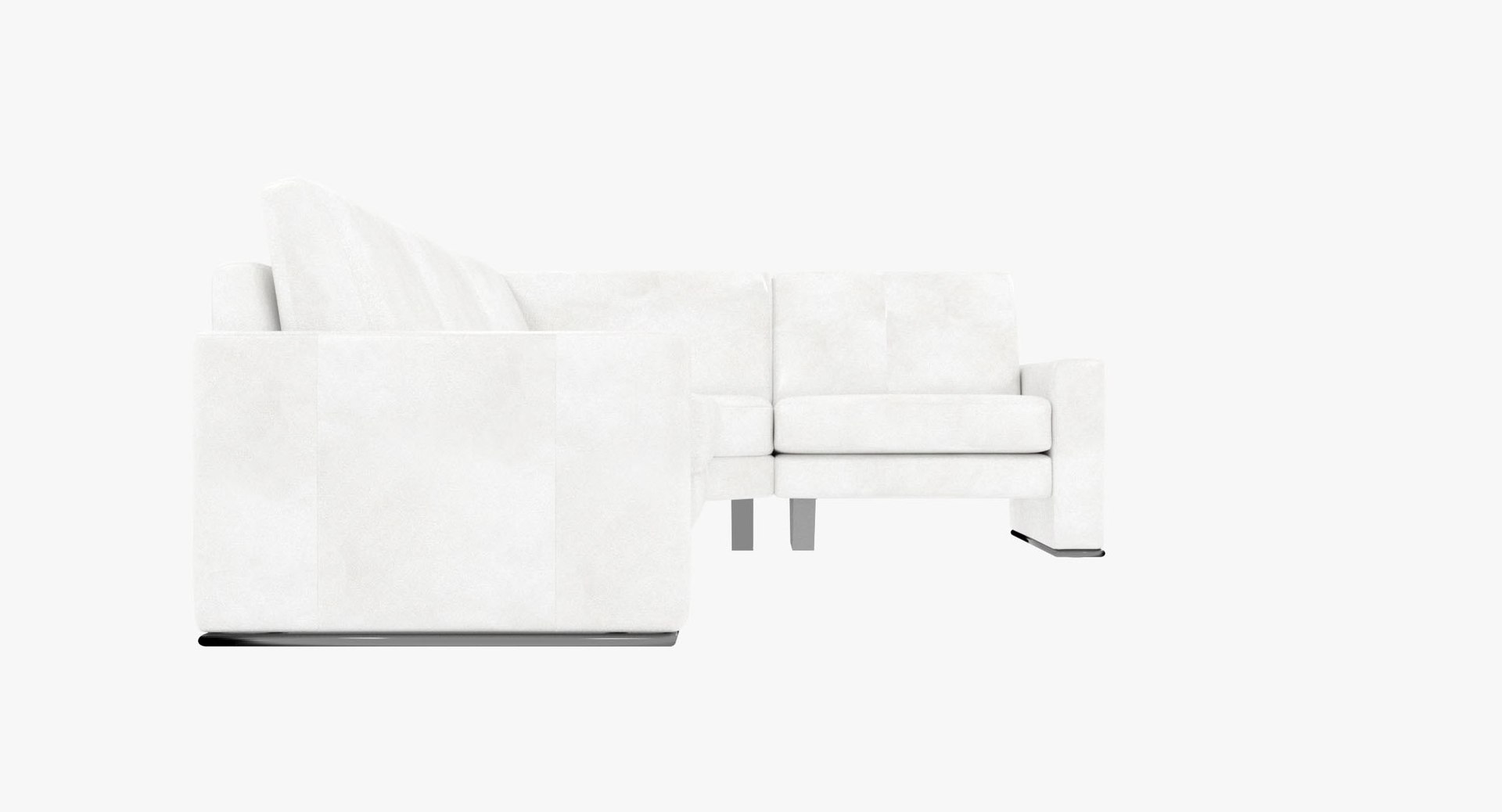 Modular Sofa Leather White Model - TurboSquid 1708931