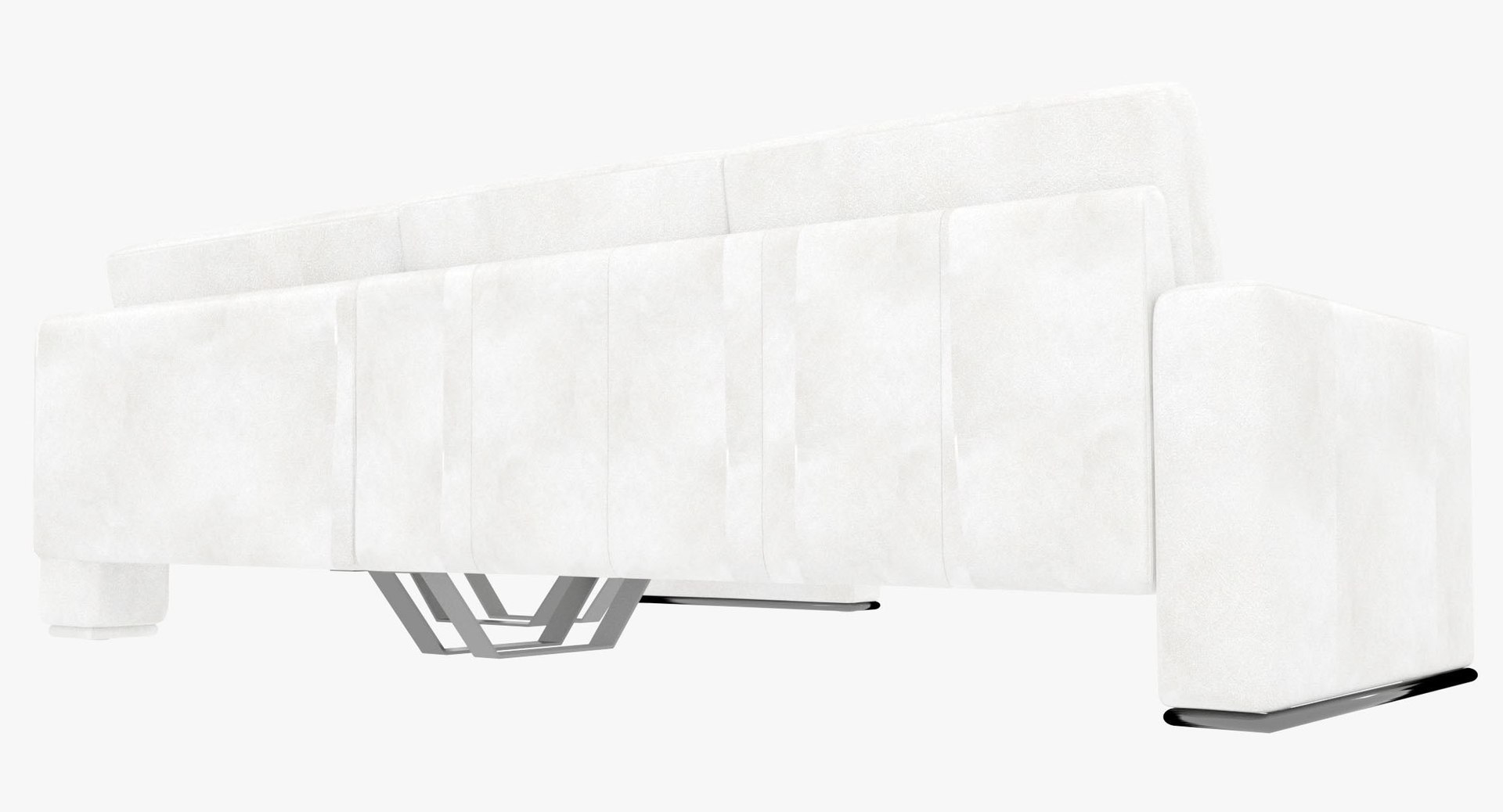 Modular Sofa Leather White Model - TurboSquid 1708931
