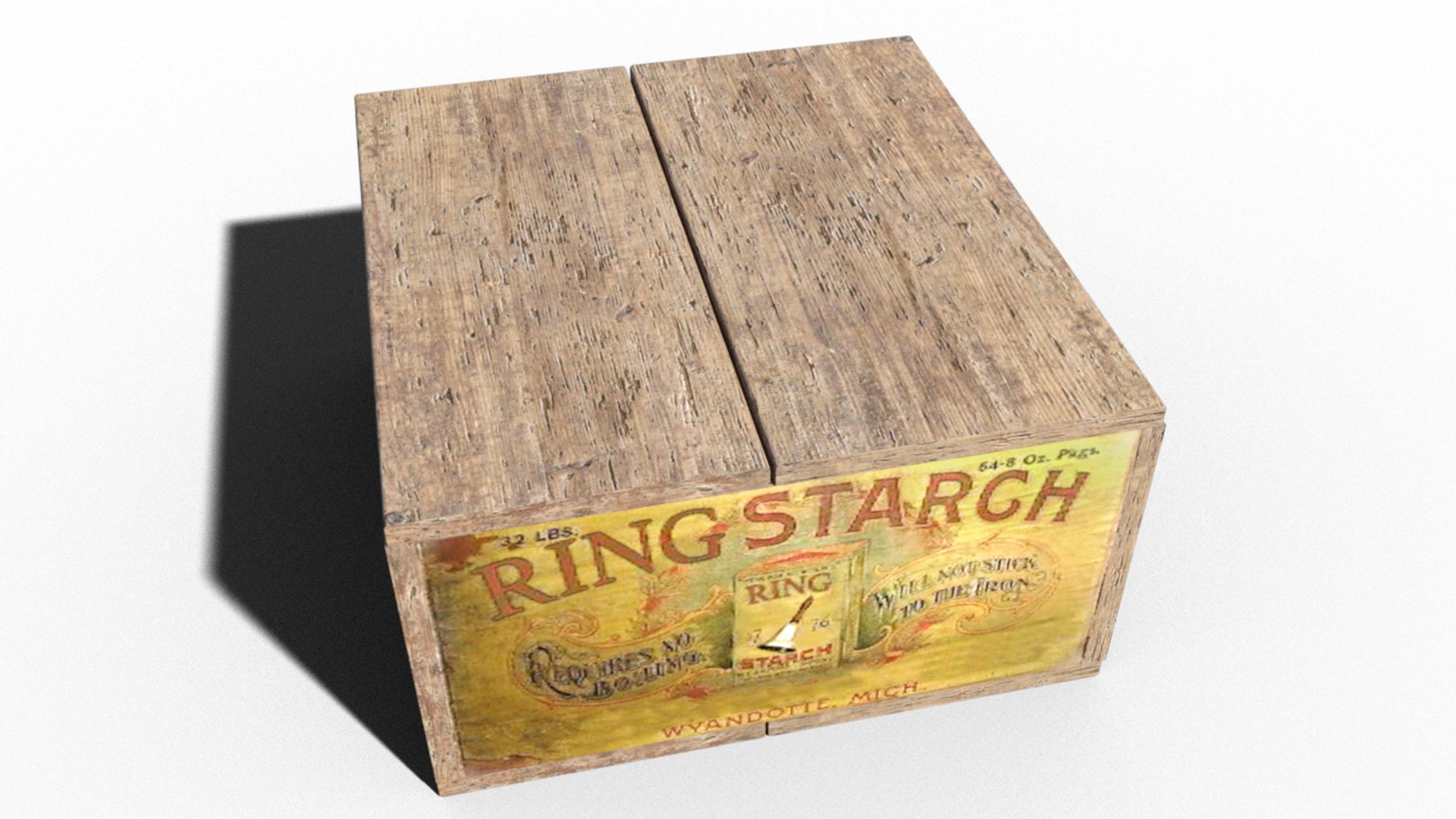 Vintage Wooden Starch Box 3D Model - TurboSquid 1430396