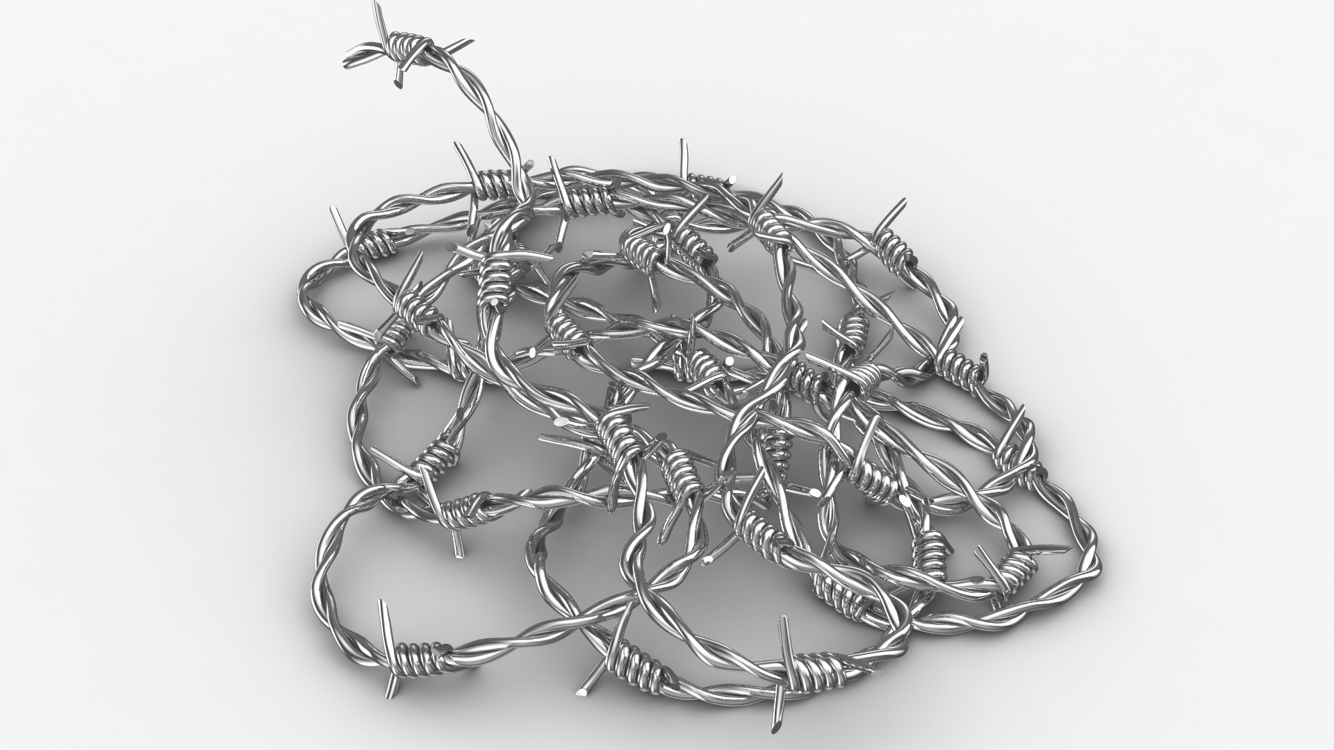 Realistic diy barbed wire model - TurboSquid 1484356