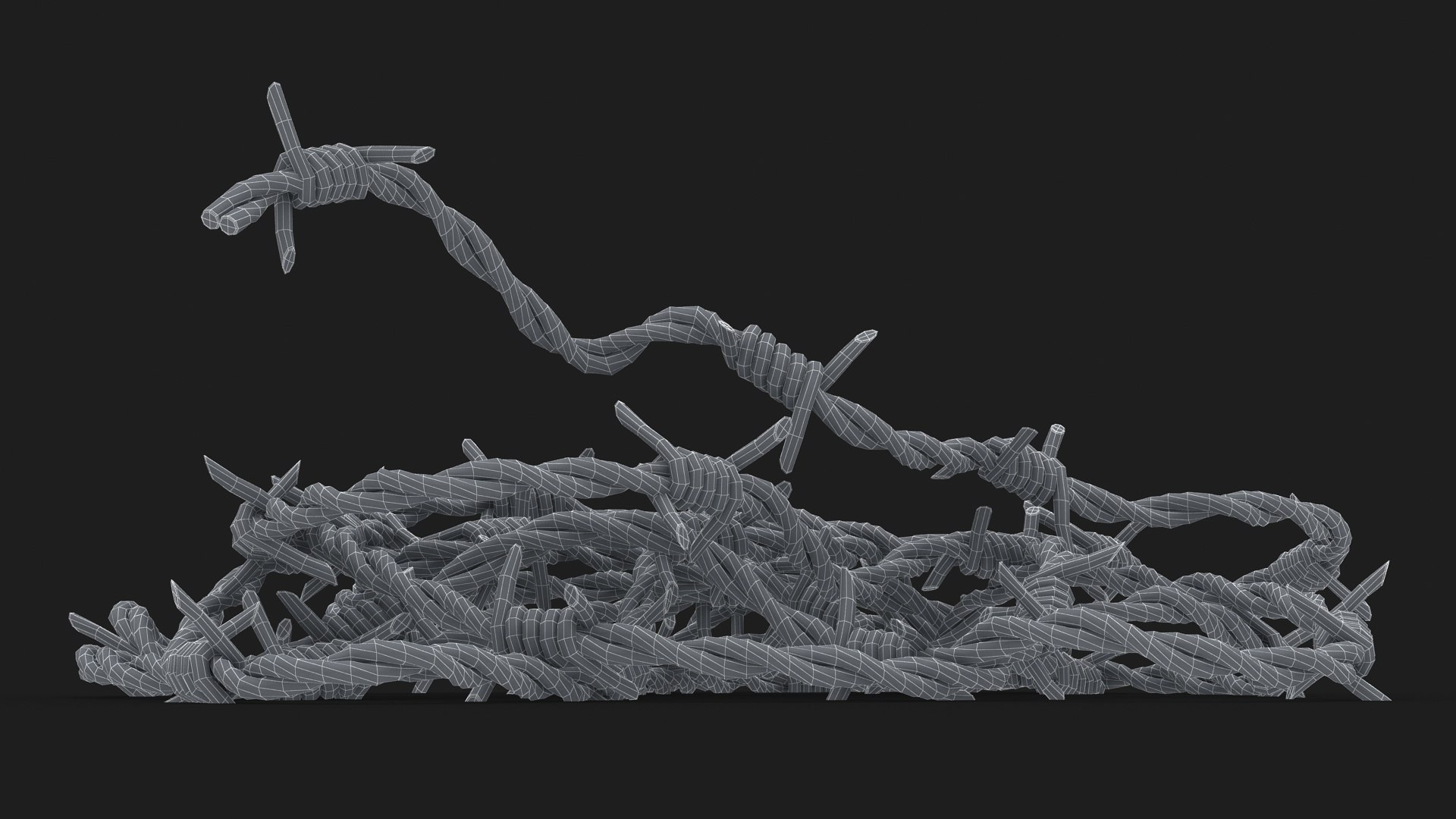 Realistic diy barbed wire model - TurboSquid 1484356