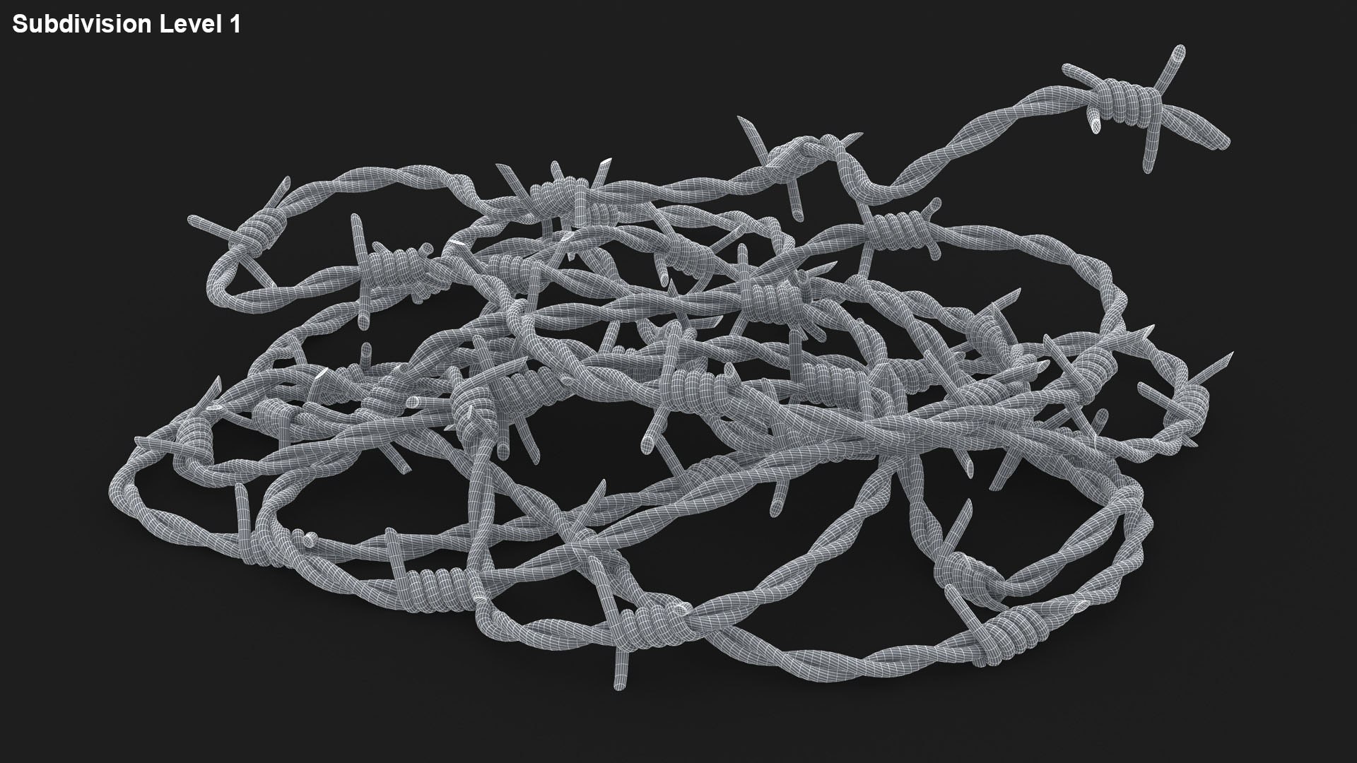Realistic diy barbed wire model - TurboSquid 1484356