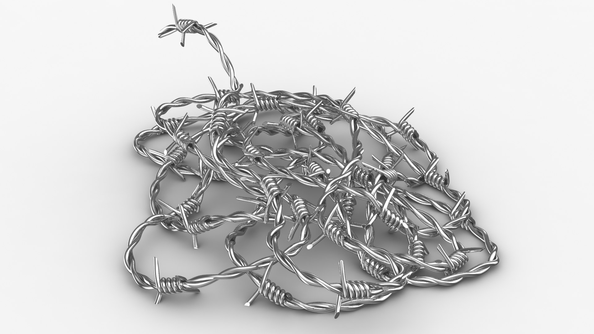 Realistic diy barbed wire model - TurboSquid 1484356