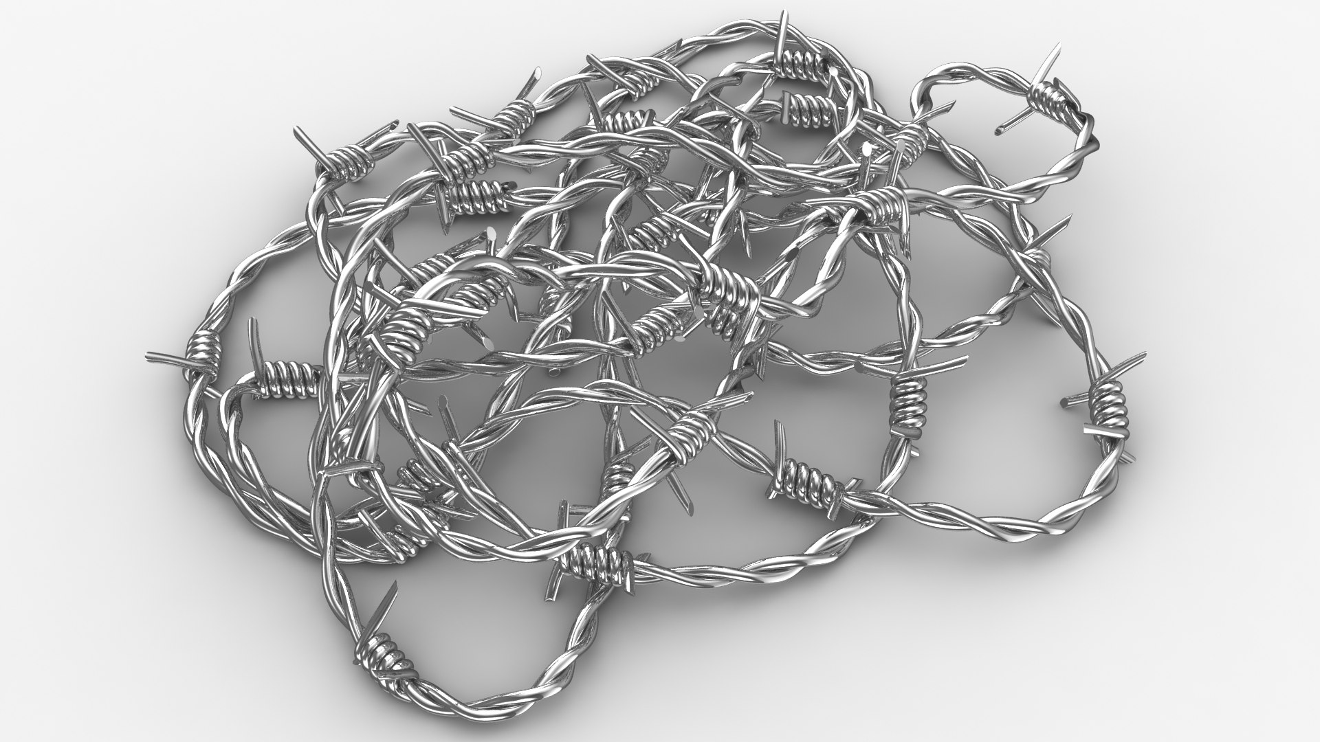 Realistic diy barbed wire model - TurboSquid 1484356
