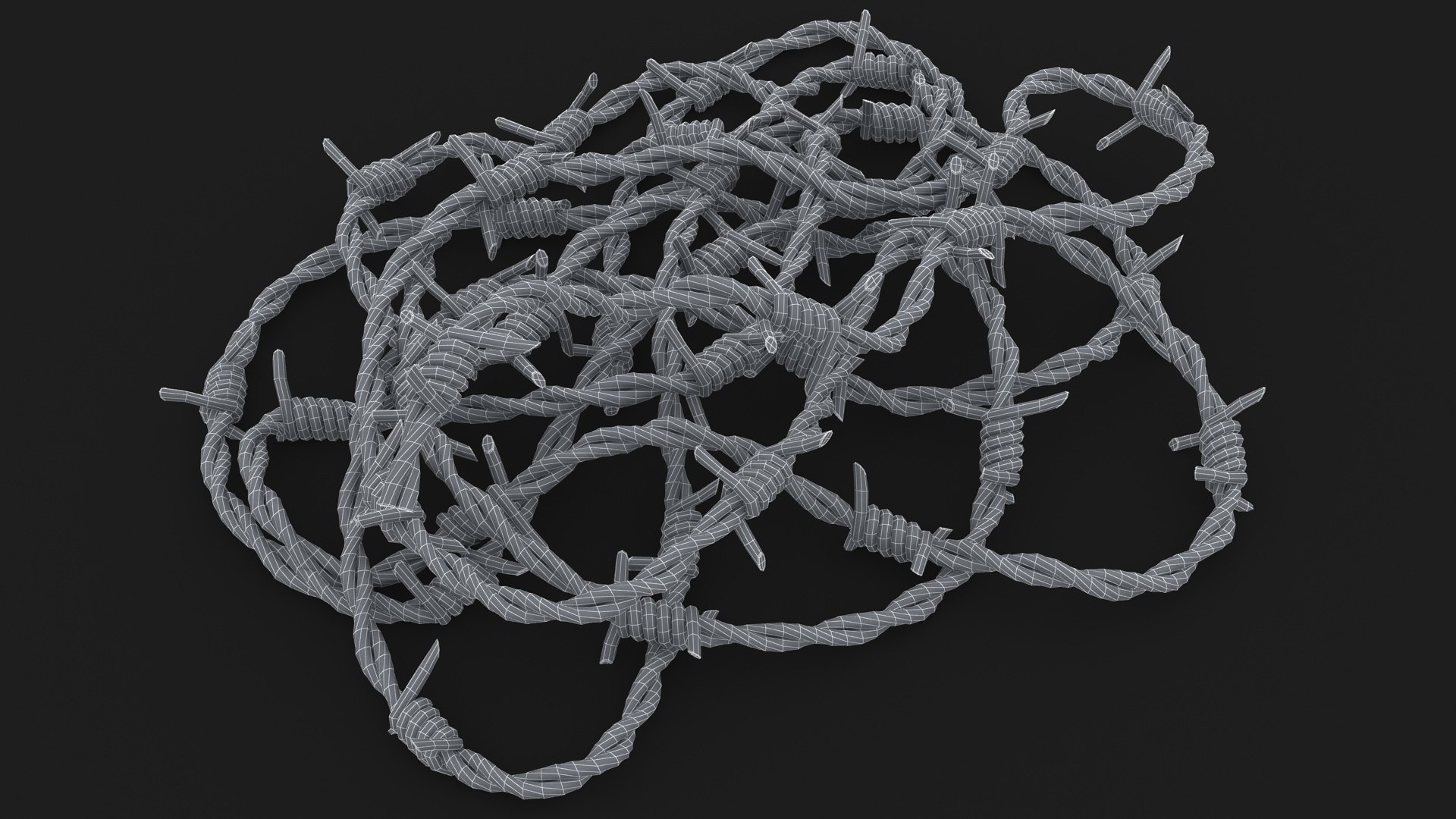 Realistic diy barbed wire model - TurboSquid 1484356